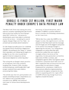 Google Is Fined $57 Million, First Major Penalty Under Europe’s Data ...